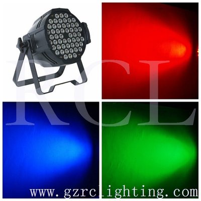 162W 54 *3W  RGBW LED Par Can Lights DMX 512 8CH IP20 Aluminium Alloy Housing