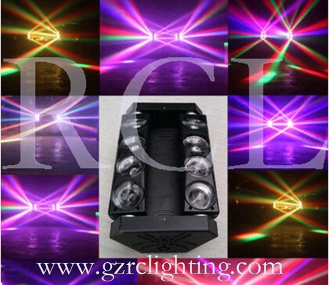 4 in 1 LED Moving Head Wash Light 8 * 10W RGBW Tri LED Spider DJ Lighting Fixtures