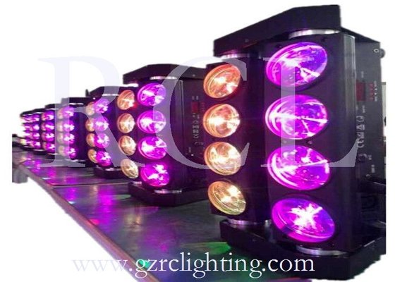 4 in 1 LED Moving Head Wash Light 8 * 10W RGBW Tri LED Spider DJ Lighting Fixtures