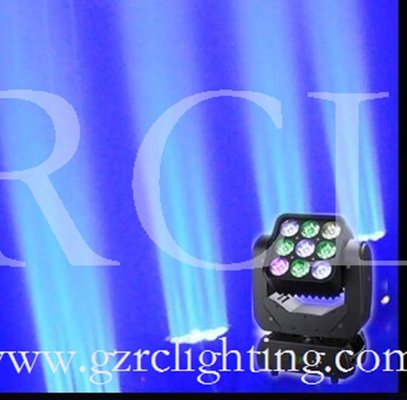 LED 9 x 10W RGBW Matrix Moving Head Wash Light Black Case For DISCO KTV Stage lights