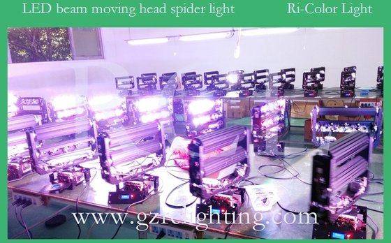 Unlimited Spider Moving Head Beam Light Black Case LED Double Row 8-eyes 4-In-1 RGBW light