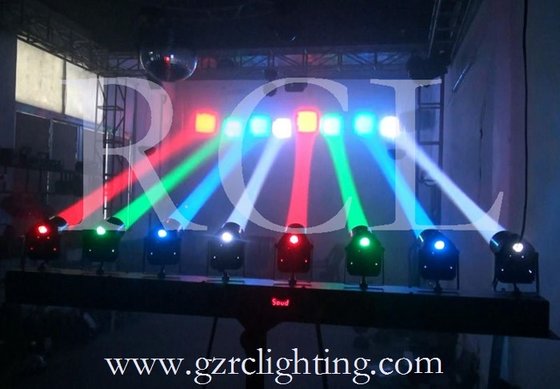 RGBW Stage LED Moving Head Light , Zoom 8-Heads Led Moving Heads stage light