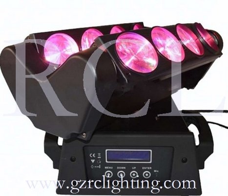 Led 8Eyes 10W RGBW Moving Head Beam Spider Light Lumen Bulb 80Watt Stage lighting