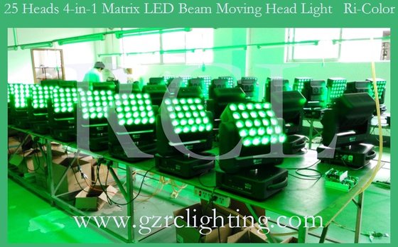 25pcs Disco Stage Lights 10w Rgbw 4in1 Led Matrix Blinder Led Moving Head Light