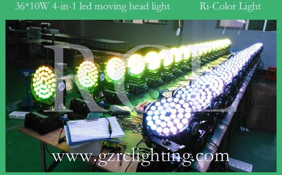 15W RGBWA 5 in 1 36pcs LED Wash Moving Head with zoom effetct stage lighting