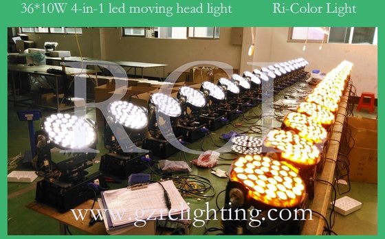 15W RGBWA 5 in 1 36pcs LED Wash Moving Head with zoom effetct stage lighting