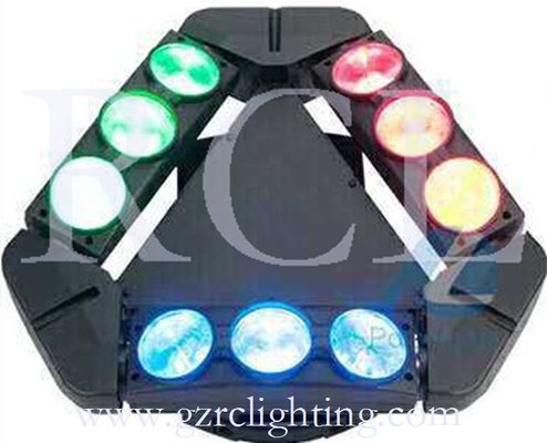 LED beam spider light 9*10W RGBW for KTV Disco effects lighting LED stage lighting