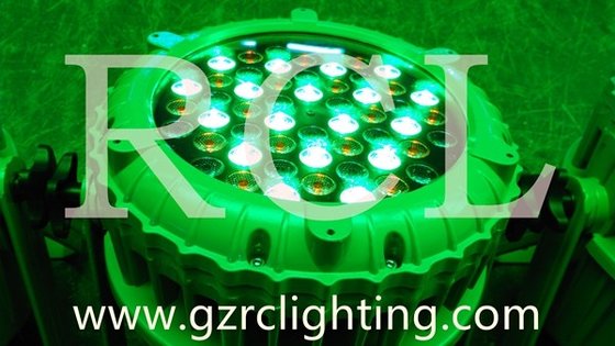 Green case Outdoor Stage Lighting 54x3W RGB LED Par Cans Show Lighting Ri-Color