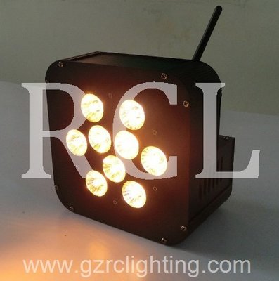 Battery Wireless 9X15W RGBAW 5 in 1 LED Flat PAR Light