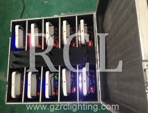 Battery Wireless 9X15W RGBAW 5 in 1 LED Flat PAR Light