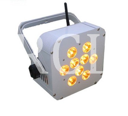 Battery Wireless 9X15W RGBAW 5 in 1 LED Flat PAR Light