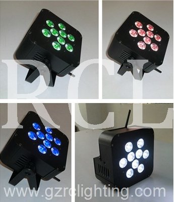 9PCS RGBWA UV 6in1 Wireless Battery LED PAR Light