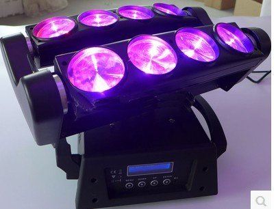 Single White Or 4 In 1 RGBW 8 Eyes Beam Spider LED Moving Head Light DMX Stage Lighting