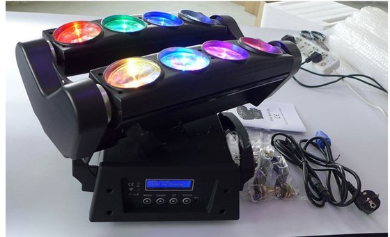 Single White Or 4 In 1 RGBW 8 Eyes Beam Spider LED Moving Head Light DMX Stage Lighting