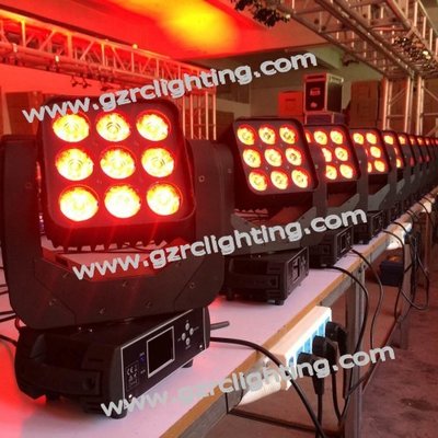 LED 9*10W RGBW 4-in-1  Matrix Moving Head stage light