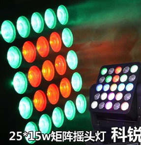 Black / White Case LED Moving Head Light 25 x 12w Matrix for KTV DISCO stage light