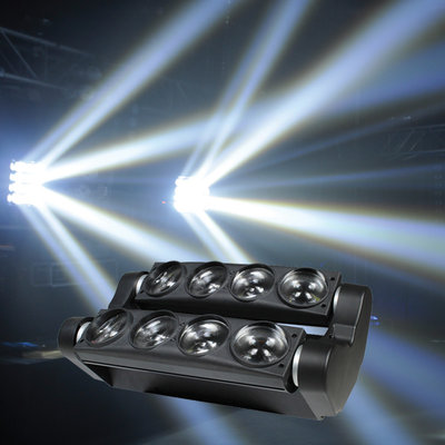 Led 8Eyes 10W RGBW Moving Head Beam Spider Light With Lumen Bulb