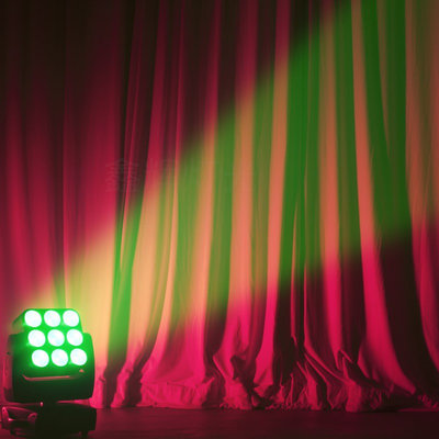 LED 9 x 10W For Theatre 4in1 RGBW Matrix Moving Head Wash Light Black Case LED Beam Moving Head