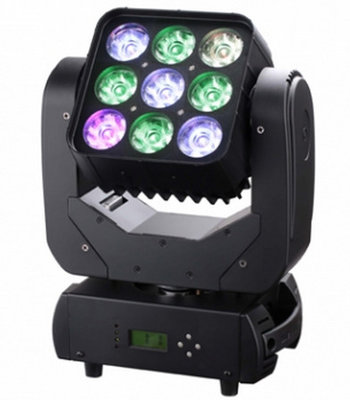LED 9 x 10W For Theatre 4in1 RGBW Matrix Moving Head Wash Light Black Case LED Beam Moving Head