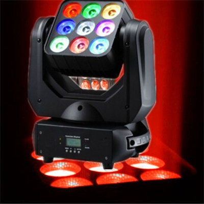 LED 9 x 10W For Theatre 4in1 RGBW Matrix Moving Head Wash Light Black Case LED Beam Moving Head