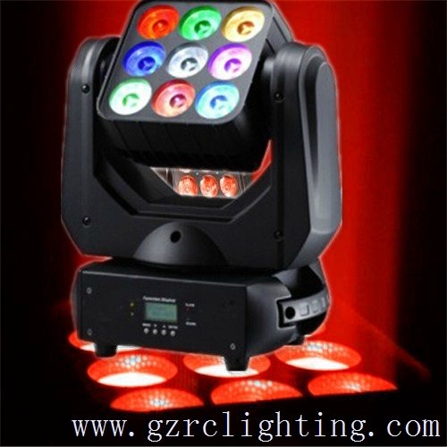 4in1 RGBW Matrix Moving Head Wash Light Black Case LED 9 x 10W For Theatre stage light