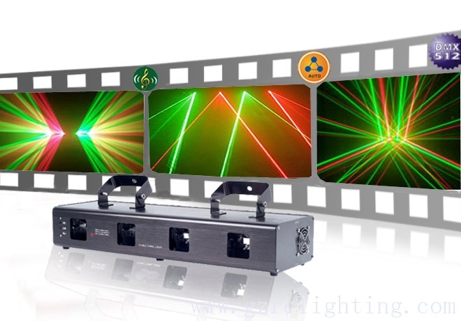 Four head red and green laser light KTV Disco stage light