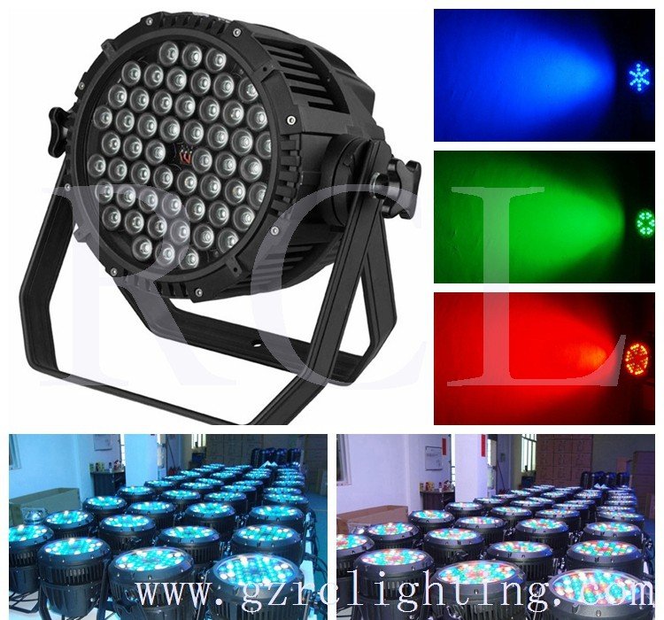Outdoor DMX Control LED CT 54 x 3w LED Par Cans Color Temperature 3200K - 6300K RC-L5403