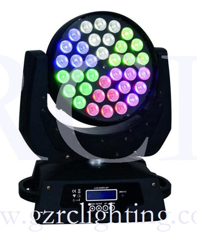 LED 36*18W RGBWA+UV 6-in-1 led moving head wash for DISCO KTV zoom light