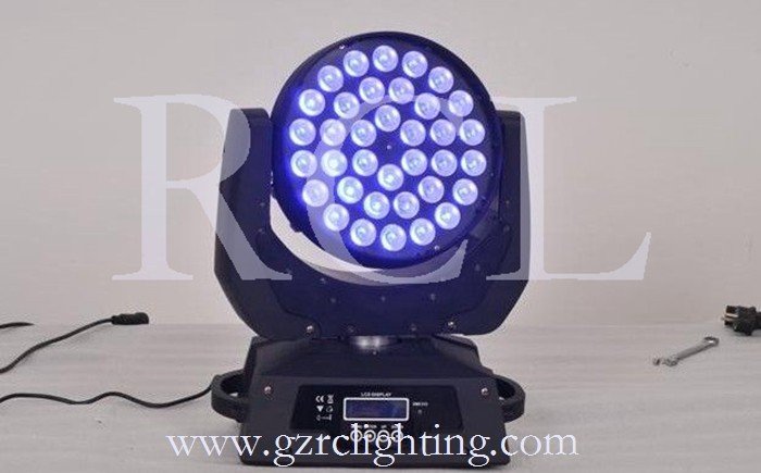Rotating RGBWA led rainbow effect zoom wash mini moving head club / pub stage light