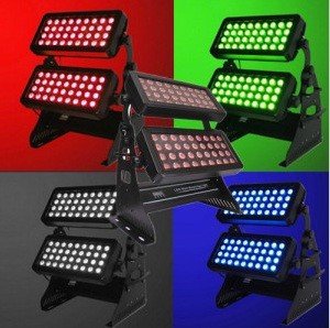 Double Head 72*10W Outdoor IP65 Waterproof 4 in 1 LED Stage Wall Wash City Color Light