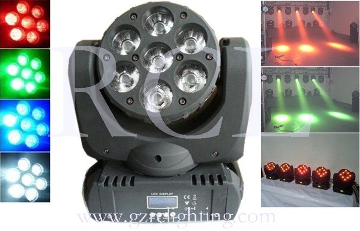 7X10W 4 In 1 LED RGBW Moving Head Beam Light  for KTV DISCO LED Stage Lights