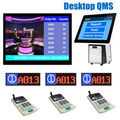 15.6 inch Desktop Table Queue Number Ticket Dispenser Kiosk Machine,Queuing System Token Number Machine,Q Ticket Machine supplier