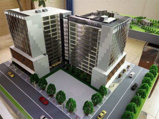 Factory 3d scale model of building for reale estate marketing