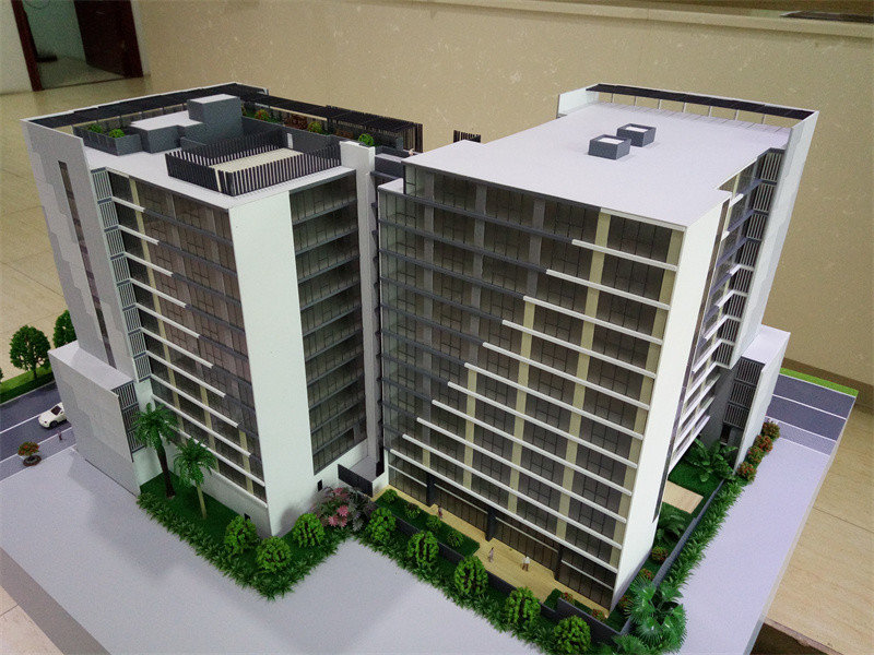Factory 3d scale model of building for reale estate marketing