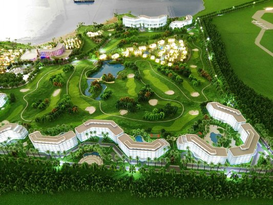 UAS villa resort landscape model , physical scale model