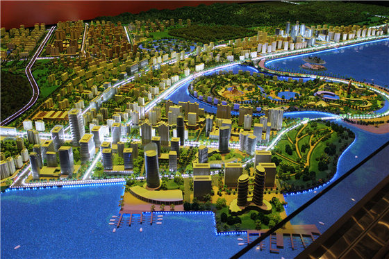 3d physical scale model for city planning , large scale exhibition hall model