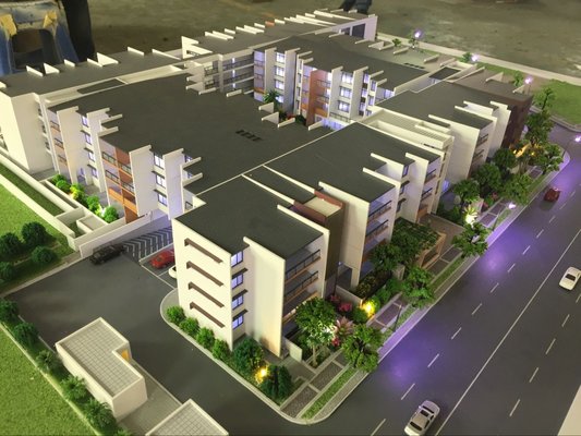 Abs and acrylic material architectural scale model making in China