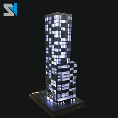 Scale building model of residential house , model architect with led lighting