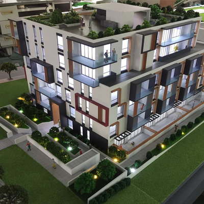 New design architectural physical model with lighting for property marketing and selling