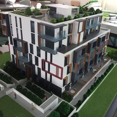New design architectural physical model with lighting for property marketing and selling