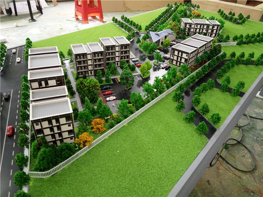 London residential house scale physical 3d model with led lighting