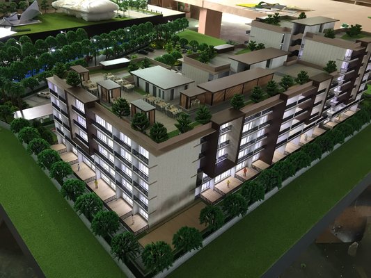 Led lighting architectural modeling supplies, real estate scale mockup with details