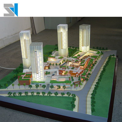 new design building physical scale 3d model for project marketing and exhibition with led lighting