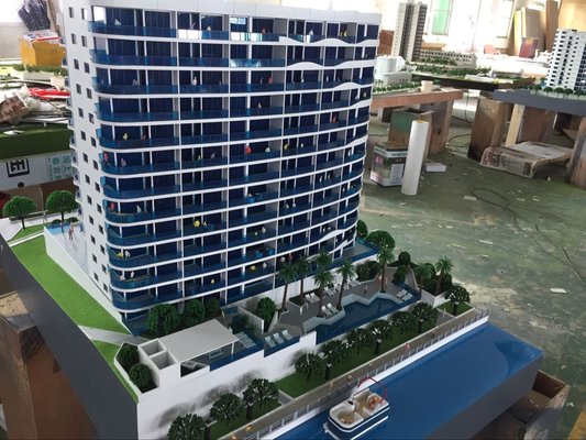 new design building physical scale 3d model for project marketing and exhibition with led lighting