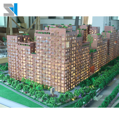 Scale physical model with led lighting for property project marketing and selling