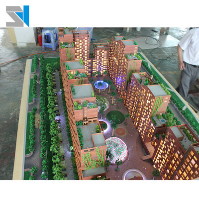 Scale physical model with led lighting for property project marketing and selling