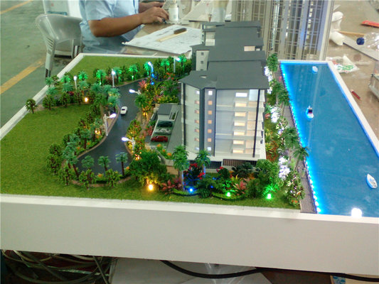 Scale 1/80 Australian Apartment house model with internal Led light