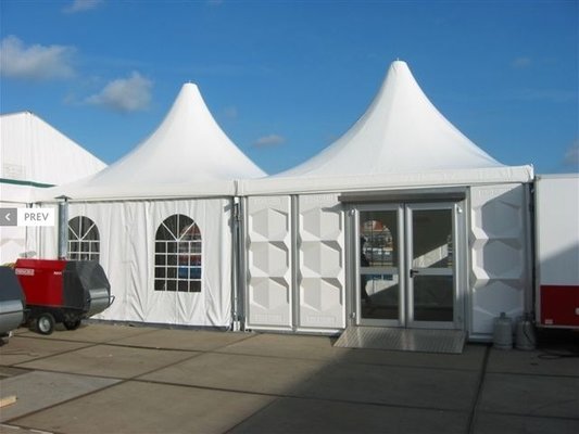 Glass wall white color pagoda 10*10m  Garden Pagoda Gazebo Canopy Tent with glasswall and aBS wall cheap factory price