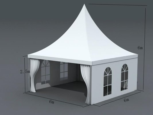 Nigeria white color 6*6m  Garden Pagoda Gazebo Canopy Tent with cheap factory price