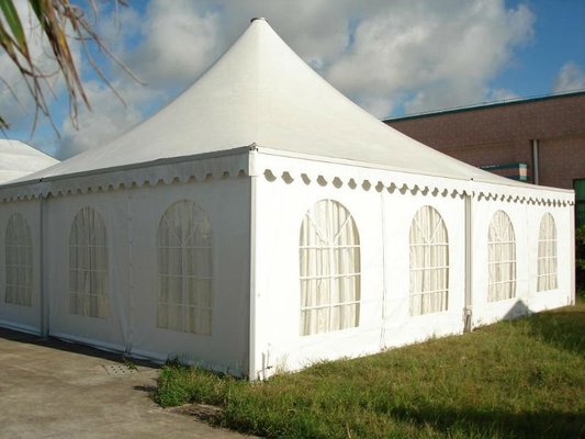 Glass wall white color pagoda 10*10m  Garden Pagoda Gazebo Canopy Tent with glasswall and aBS wall cheap factory price